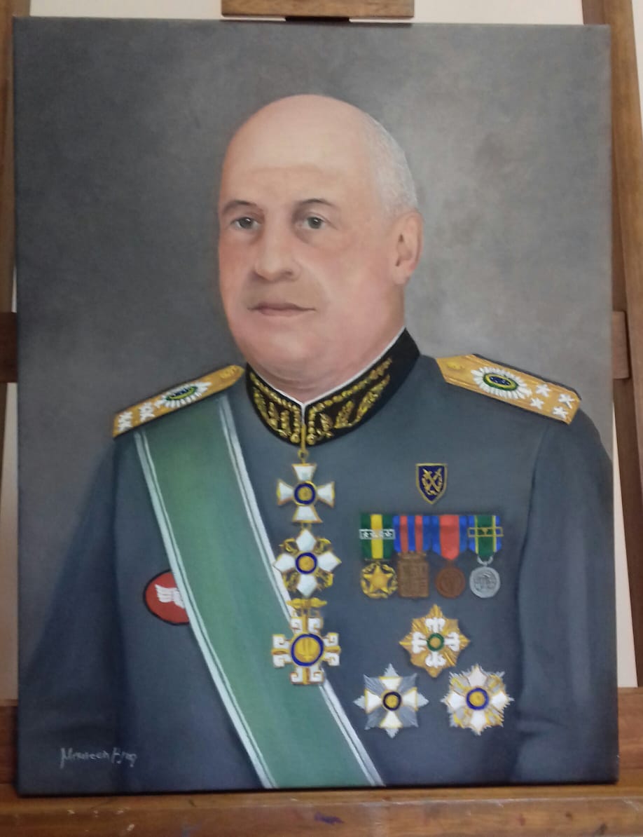 Quadro do general Miotto exposto em seu funeral foi pintado por artista ...